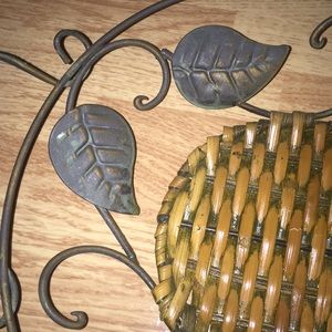 Accents | Vintage Metal Wicker Basket | Poshmark